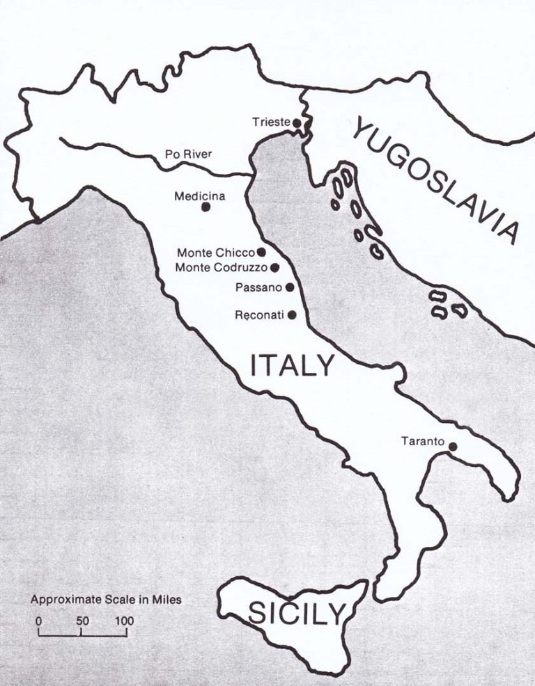 Map Italy 1944 -1945
