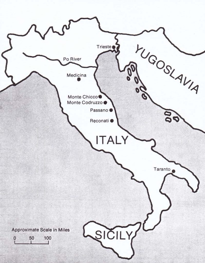 Map Italy 1944 -1945